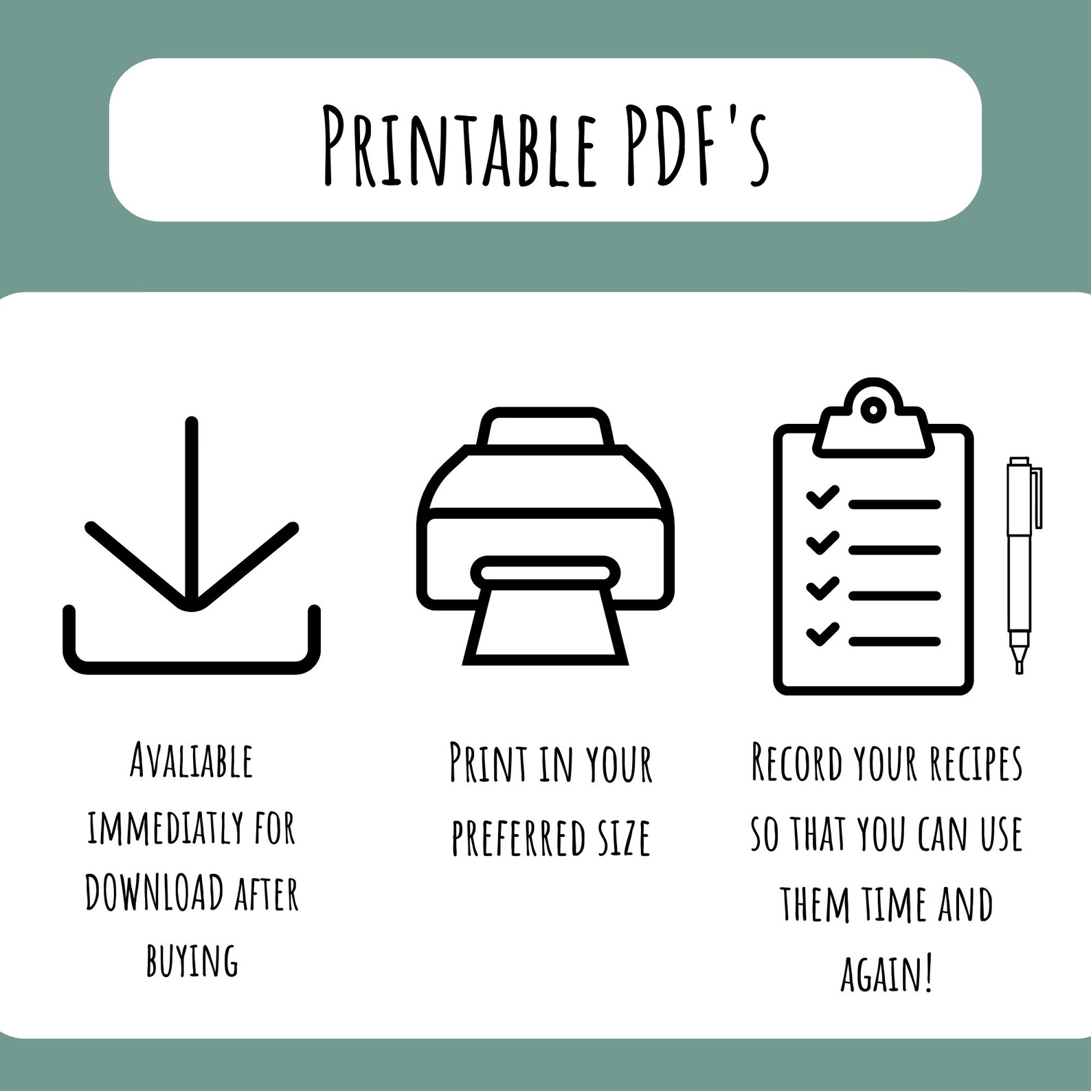 Printable Foraging Recipe Sheets, Record Your Recipes, Download PDF and ...