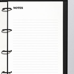 1 Column Notes, Daily Task, Minimalist Notes Page, Digital & Printable ...