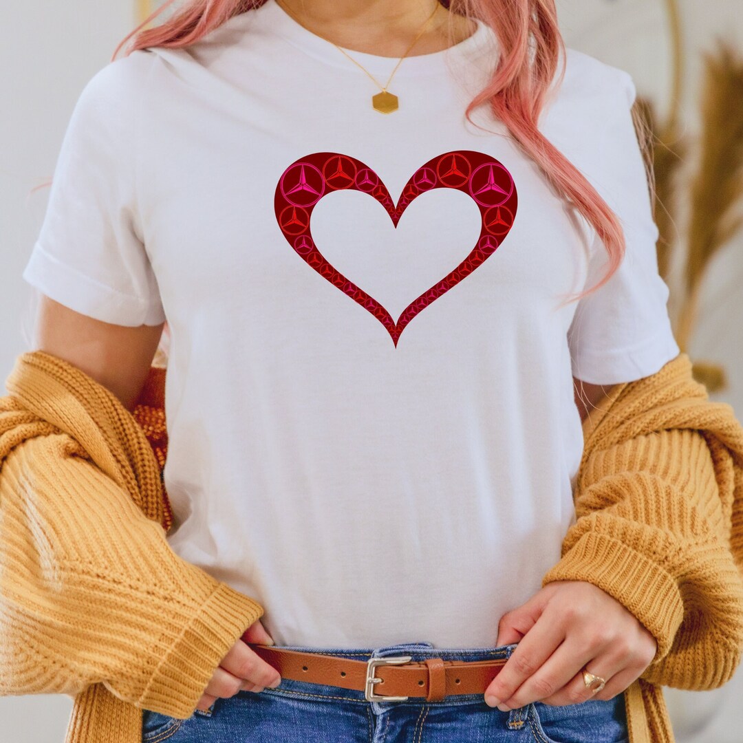 Mercedes Heart T Shirt, Mercedes Gift, Gift for Mercedes Lover Mercedes ...