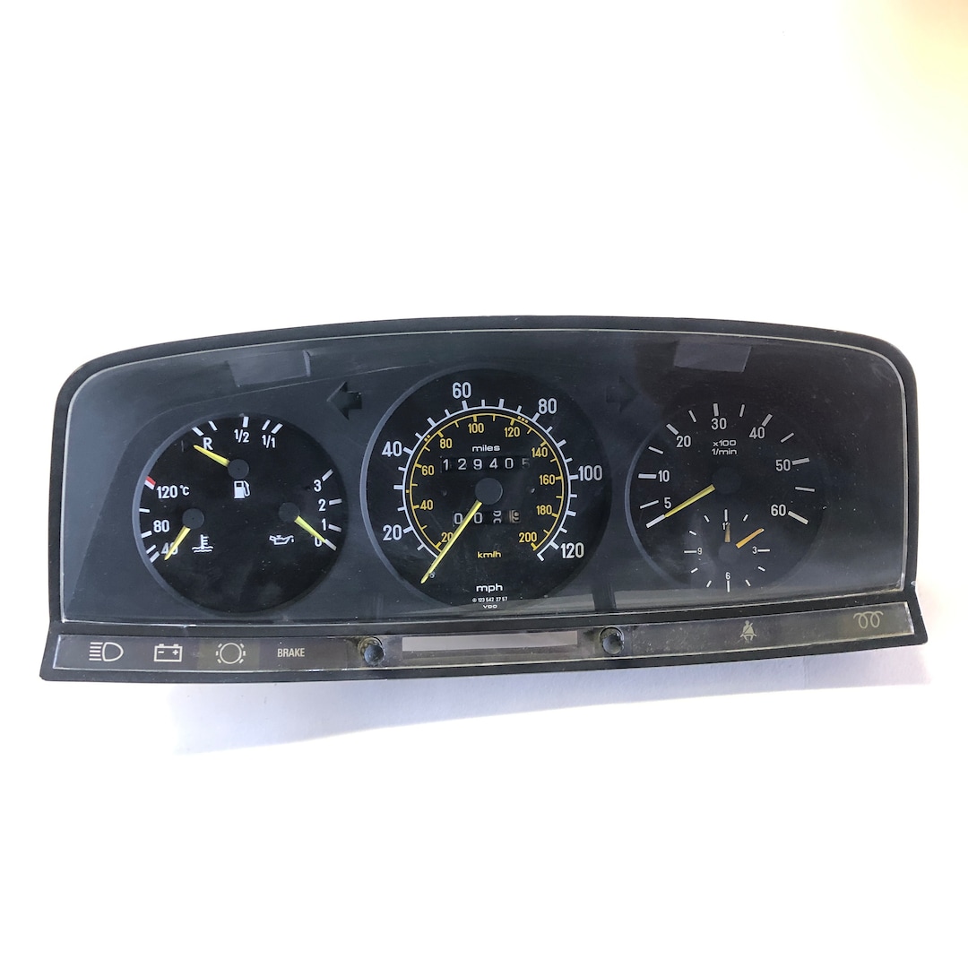 W123 Instrument Cluster, Speedometer, Tachometer, Fuel, Oil, Temp, 300D ...
