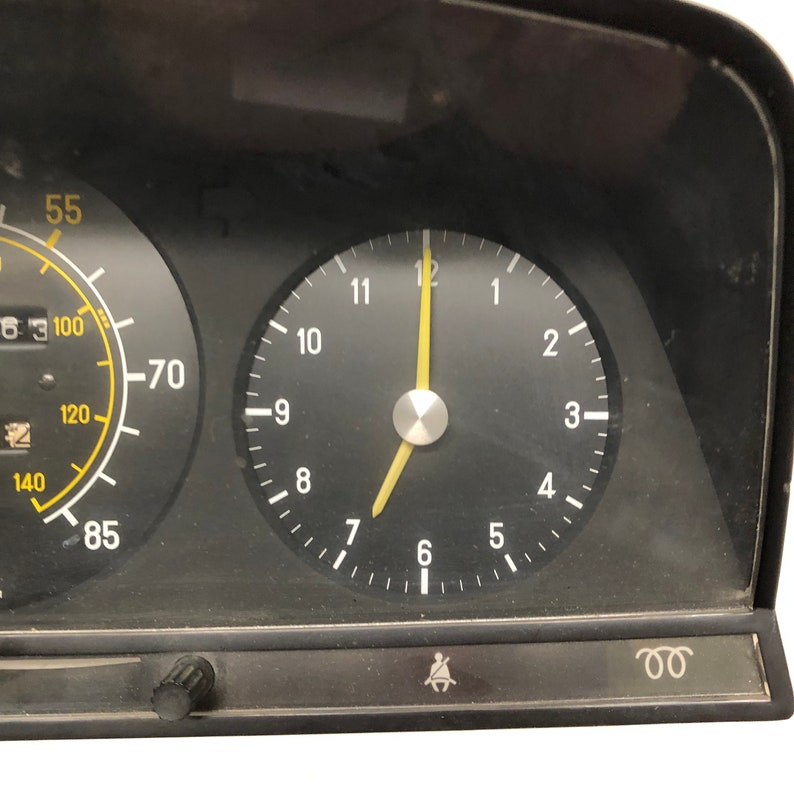 W123 240D Instrument Cluster, Speedometer, Clock, Fuel, Oil, Temp, 240D ...