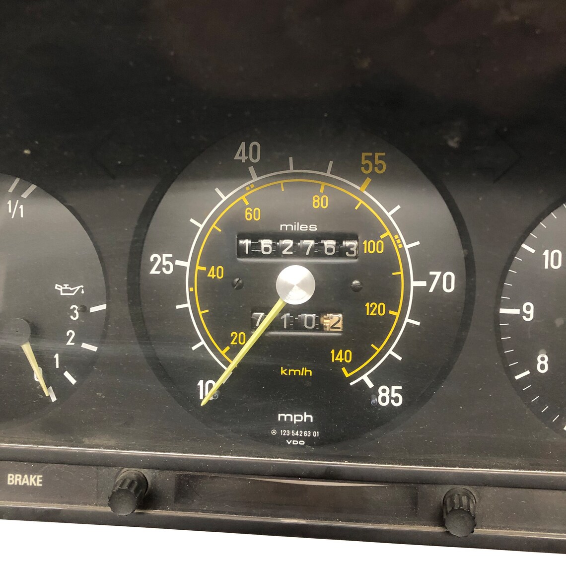 W123 240D Instrument Cluster, Speedometer, Clock, Fuel, Oil, Temp, 240D ...