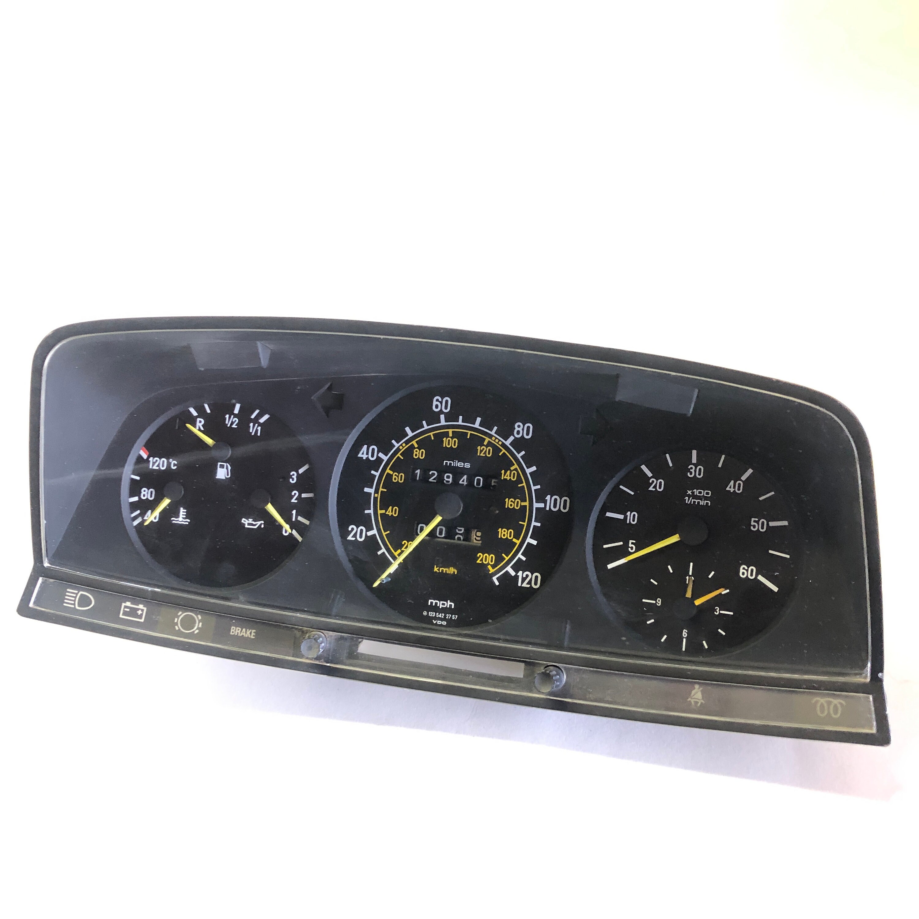 W123 Instrument Cluster, Speedometer, Tachometer, Fuel, Oil, Temp, 300D ...