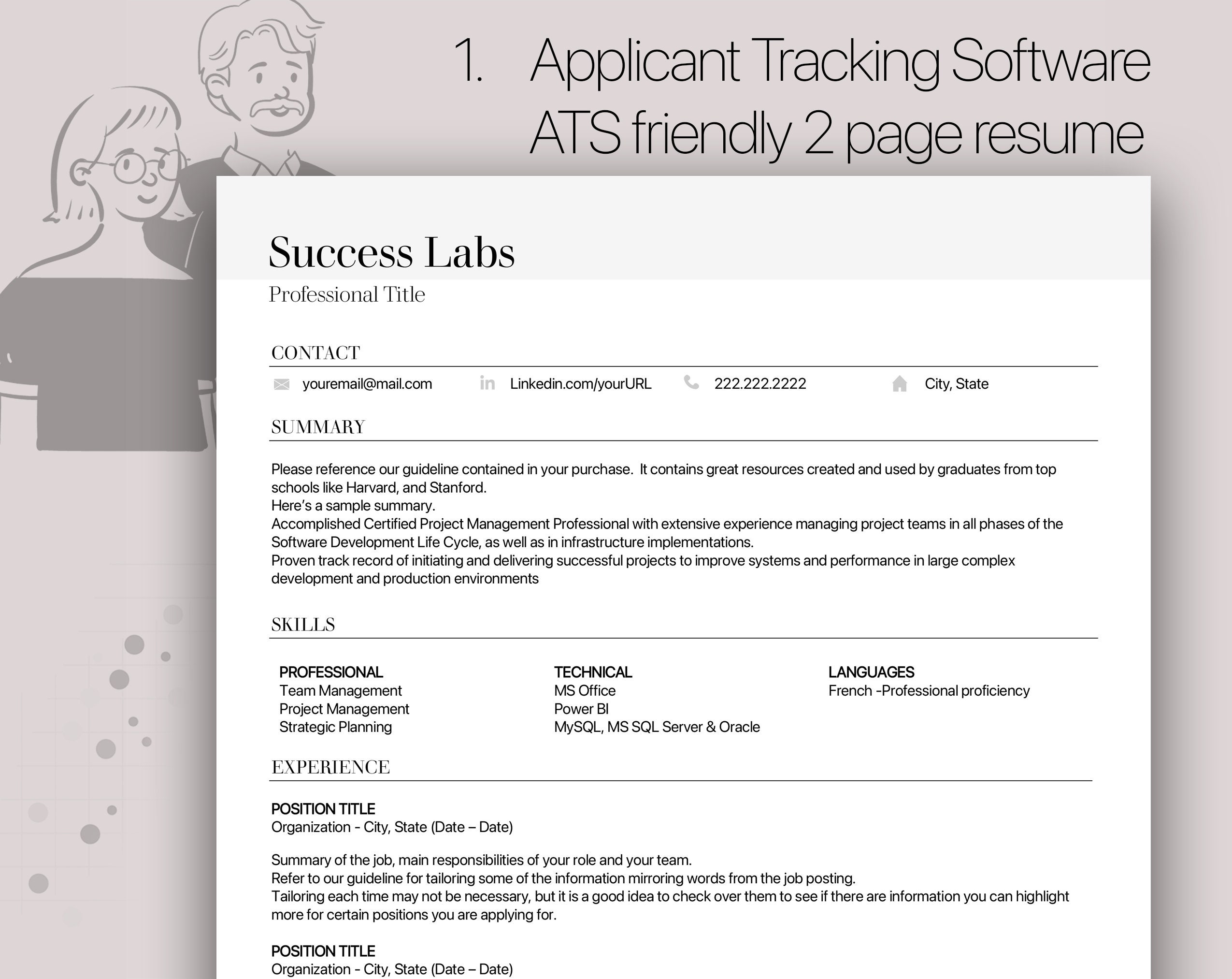 Harvard Stanford Resume Template Guideline Words Google Docs And