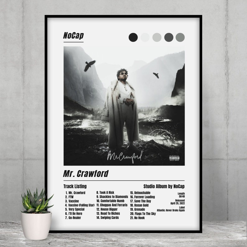 Nocap Digital Download Poster, Mr. Crawford Album, Music Artist Album Cover Wall Art - Etsy