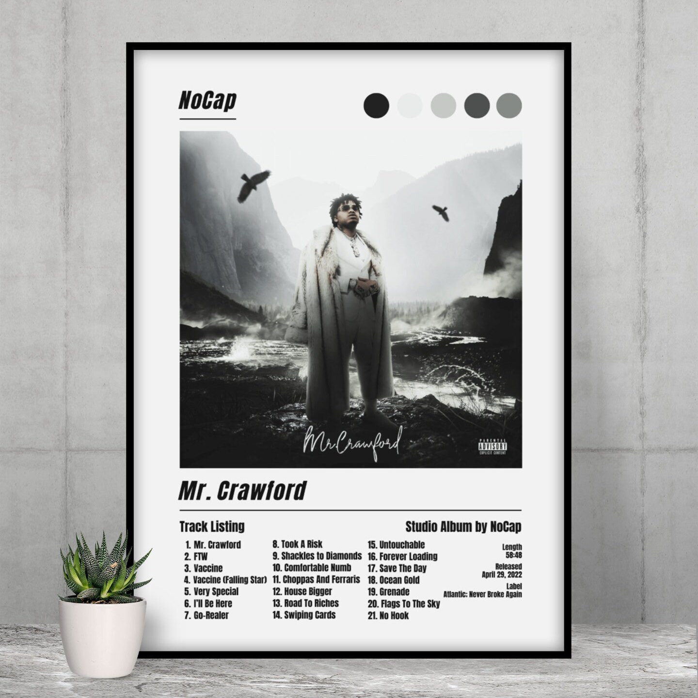 Nocap Digital Download Poster, Mr. Crawford Album, Music Artist Album ...