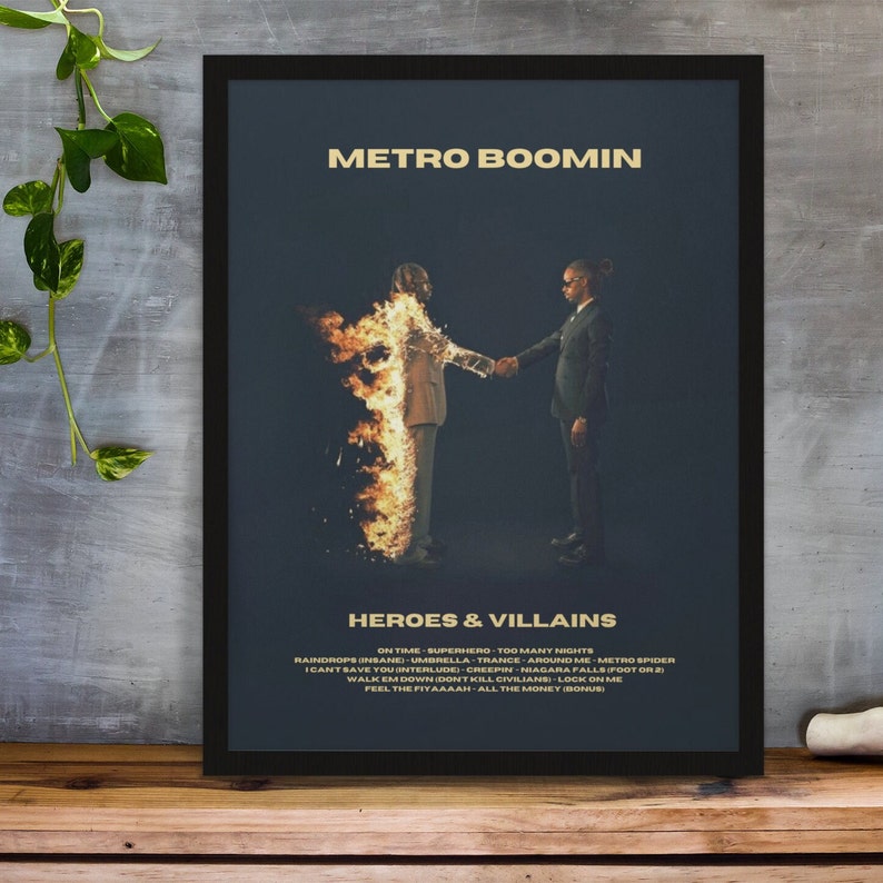 Metro Boomin Digital Download Poster, HEROES & VILLAINS Album, Music ...