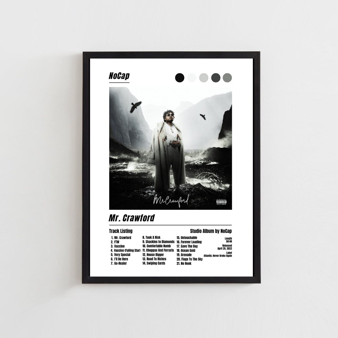 Nocap Digital Download Poster, Mr. Crawford Album, Music Artist Album Cover Wall Art - Etsy