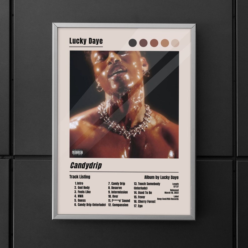 Lucky Daye Digital Download Poster, Candydrip Album, Music Artist Album ...