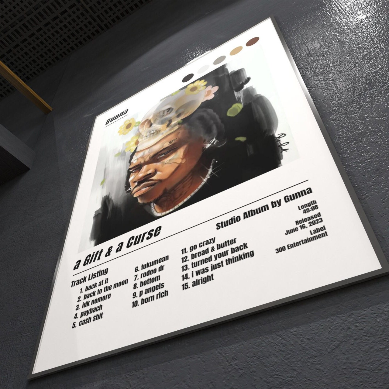 Gunna Digital Download Poster, a Gift & a Curse Album, Music Artist ...