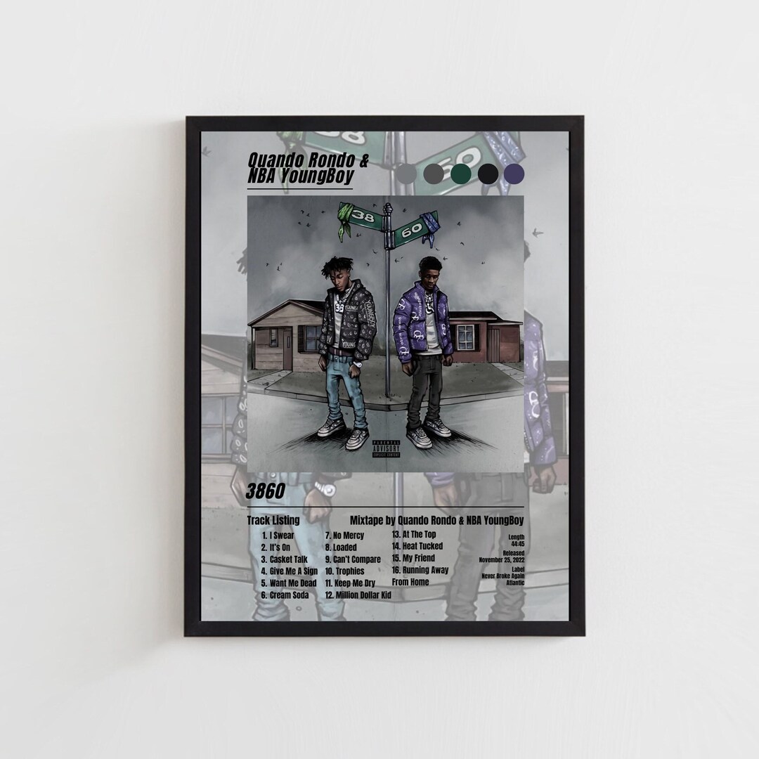 NBA Youngboy & Quando Rondo Digital Download Poster, Youngboy Never ...