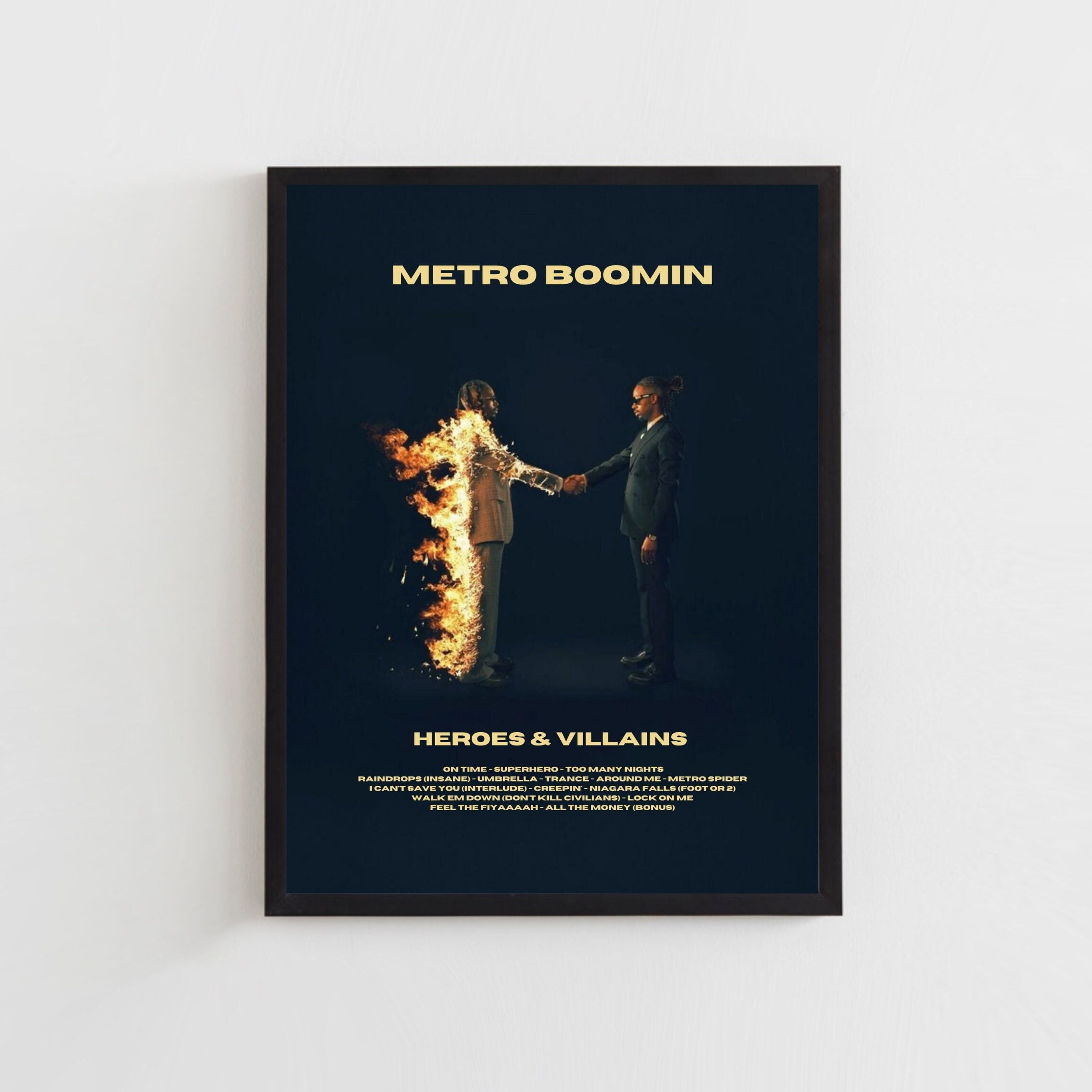 Metro Boomin Digital Download Poster, HEROES & VILLAINS Album, Music ...