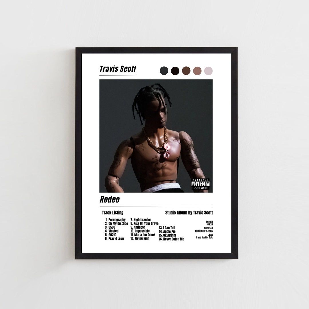 Travis Scott Digital Download Poster, Rodeo Album, Music Artist Album ...