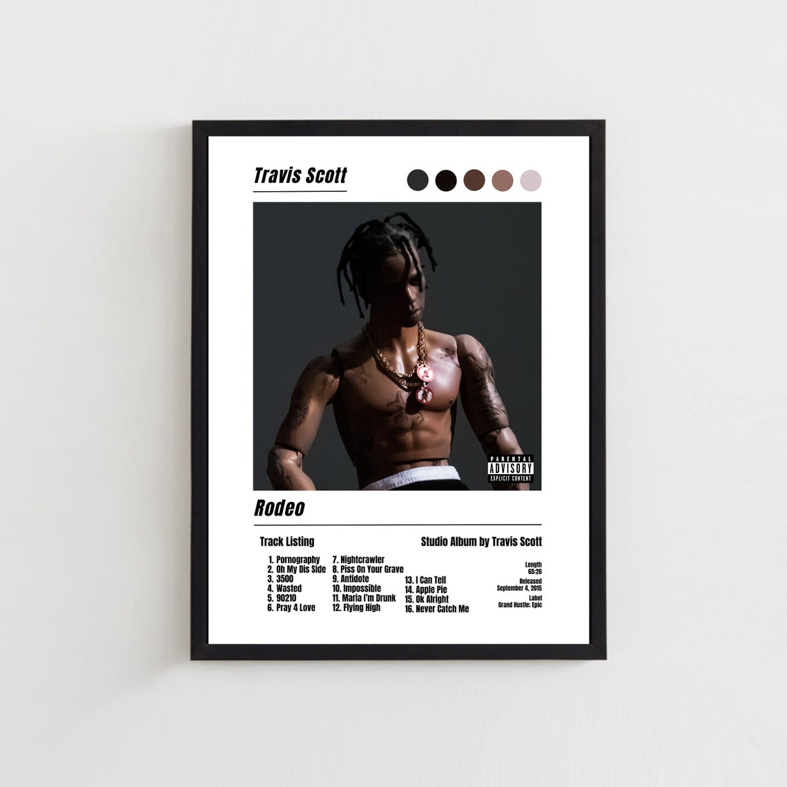 Travis Scott Digital Download Poster, Rodeo Album, Music Artist Album ...
