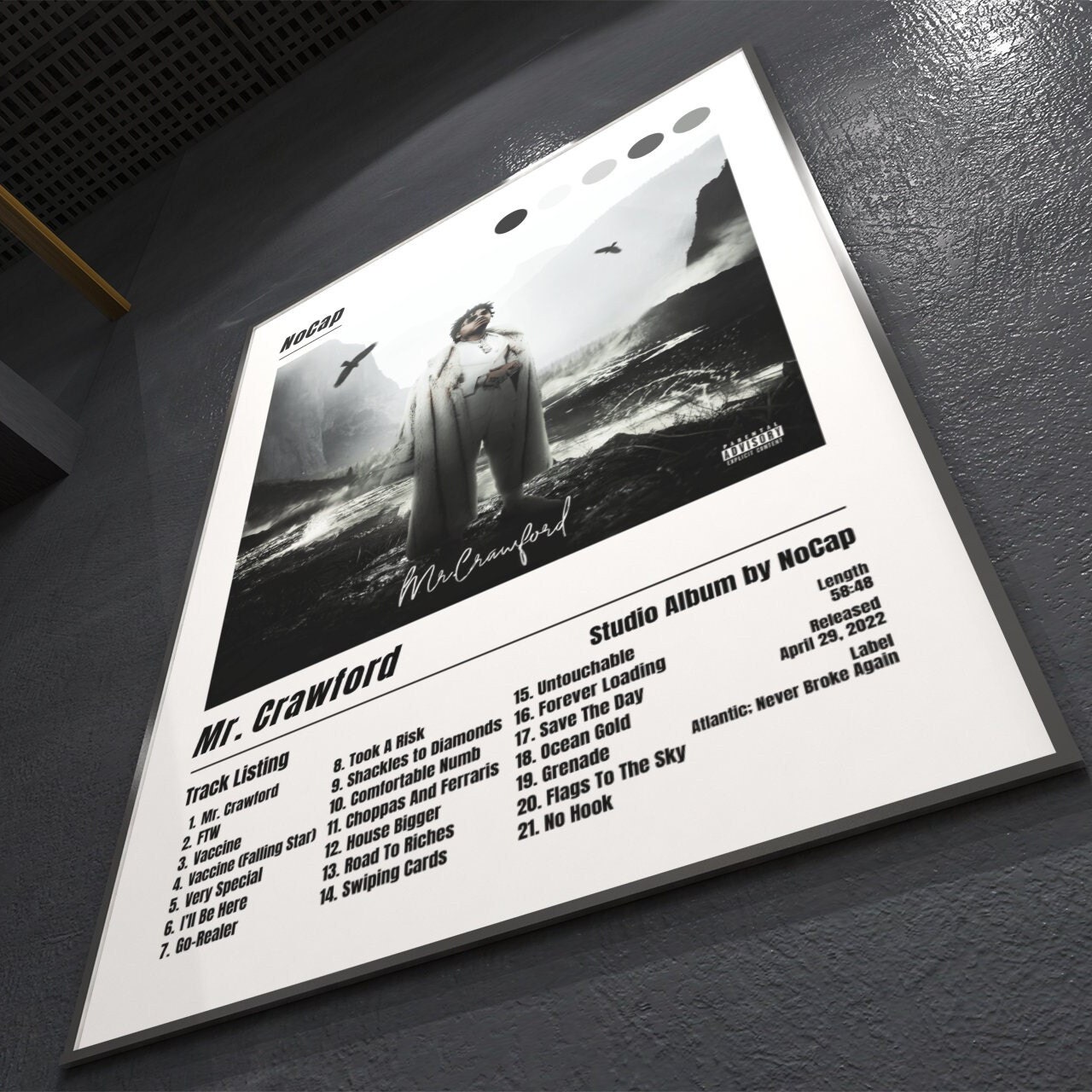 Nocap Digital Download Poster, Mr. Crawford Album, Music Artist Album Cover Wall Art - Etsy