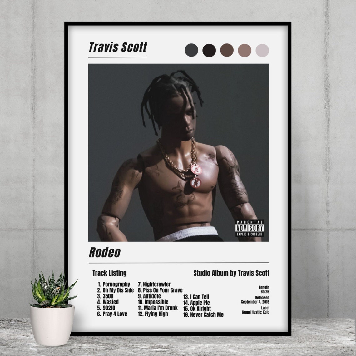 Travis Scott Digital Download Poster, Rodeo Album, Music Artist Album ...