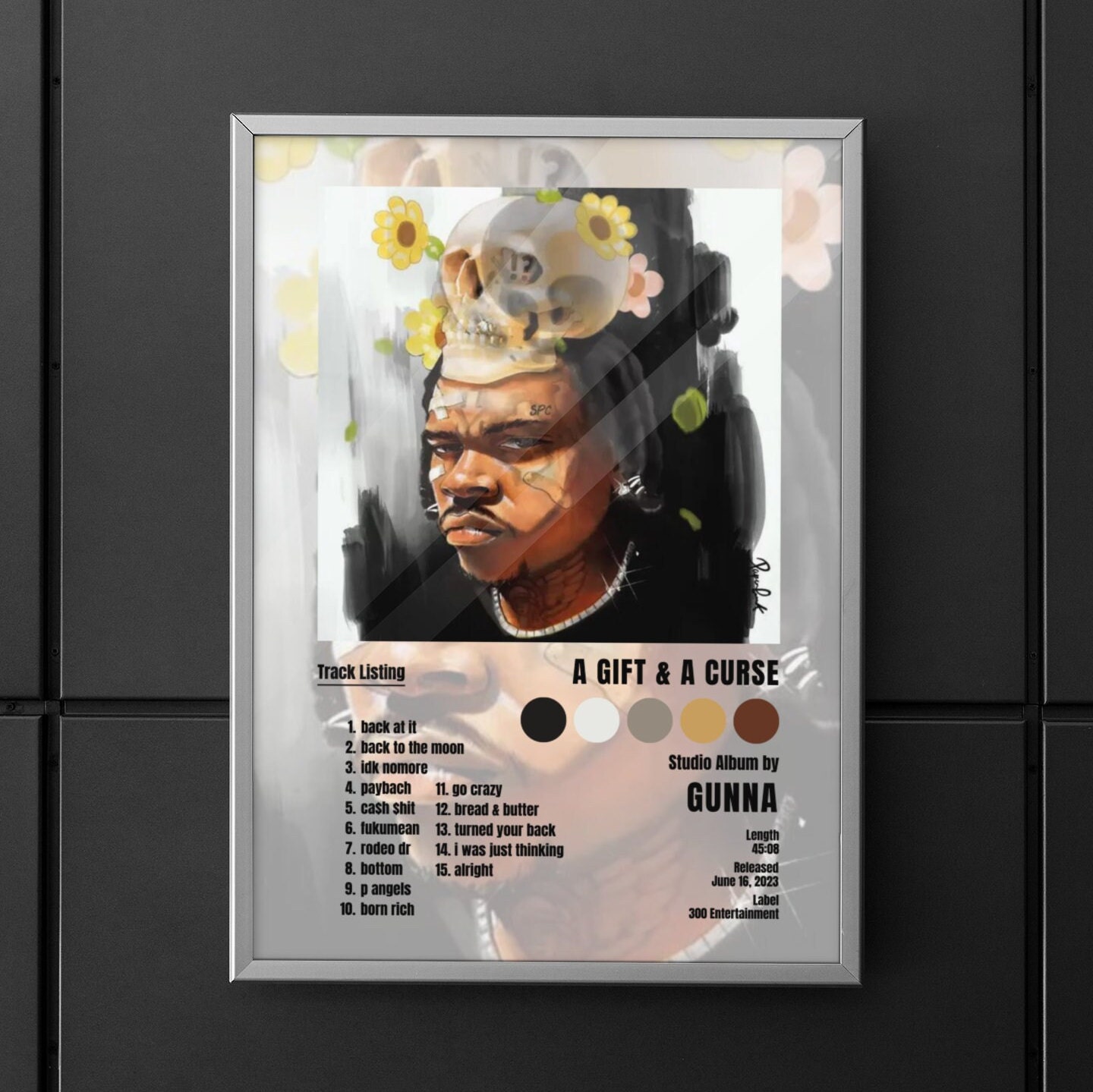 NEW Gunna Digital Download Poster, a Gift & a Curse Album, Music Artist ...