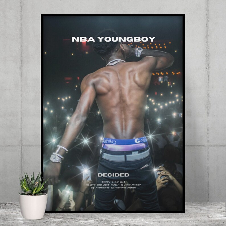 NBA Youngboy Digital Download Poster, Decided Album, Music Artist Album ...