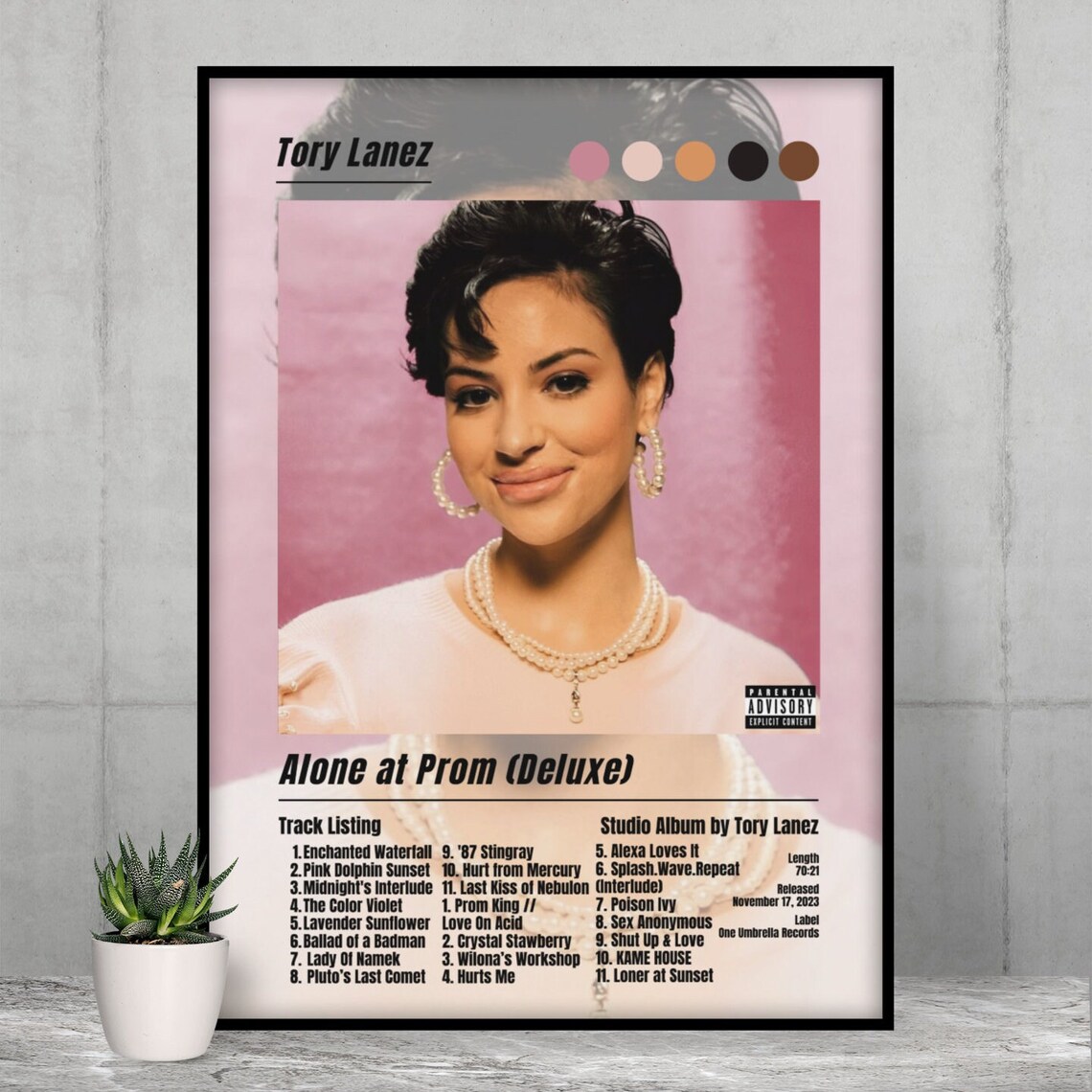 Tory Lanez Digital Download Poster, Alone at Prom (deluxe) Album, Music ...