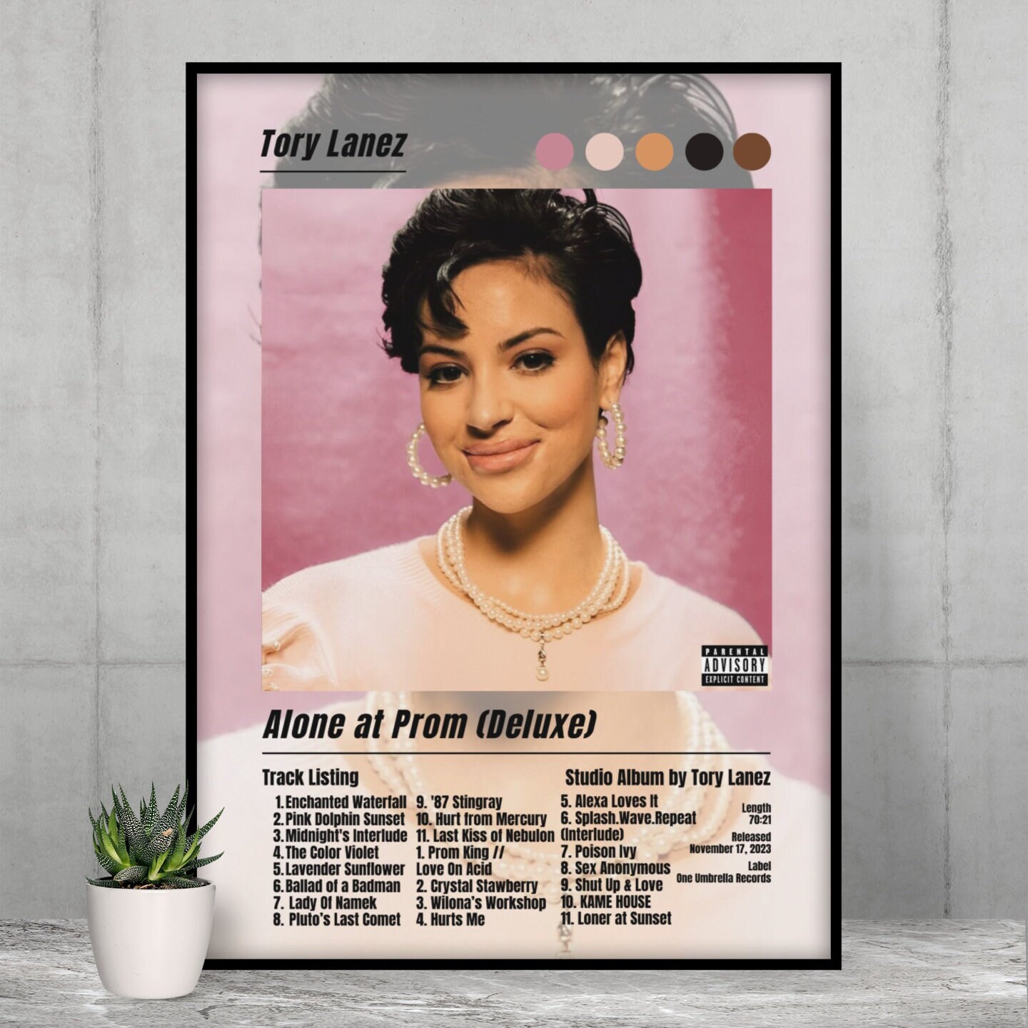 Tory Lanez Digital Download Poster, Alone at Prom (deluxe) Album, Music ...