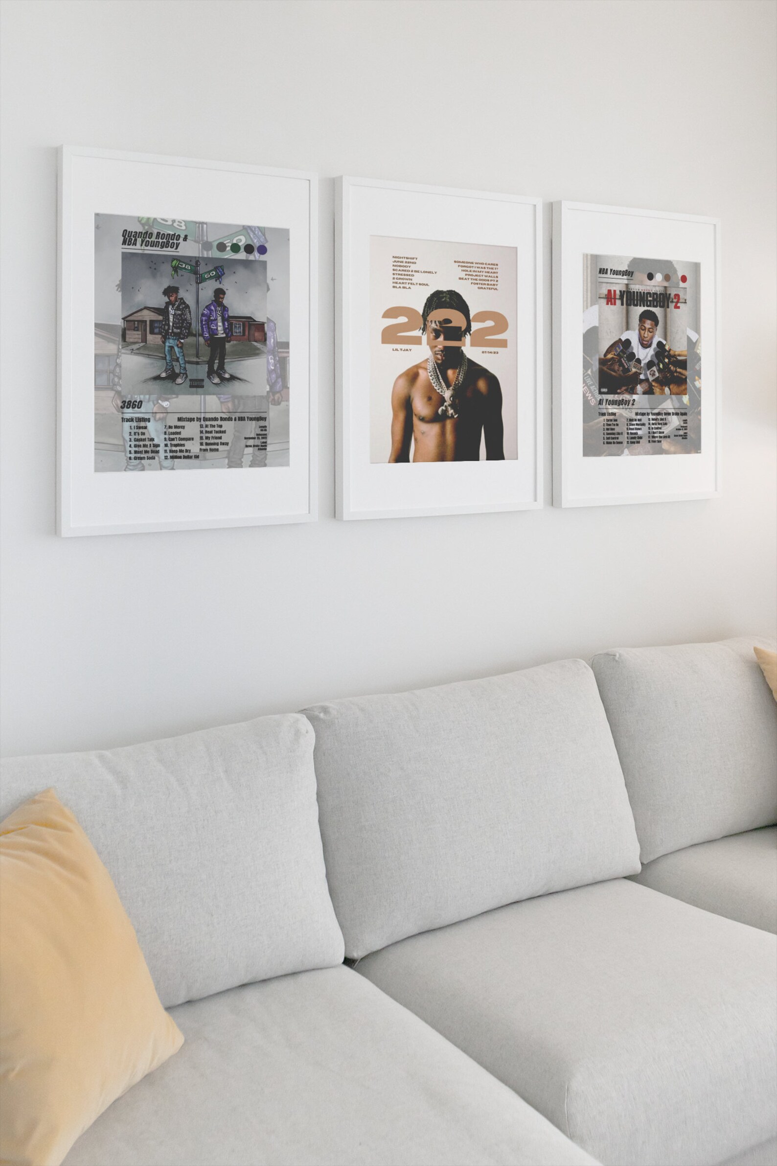 Lil Tjay Digital Download Poster, 222 Poster, Music Artist Album Cover ...