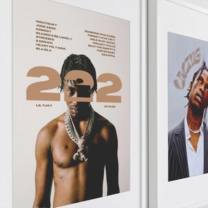 Lil Tjay Digital Download Poster, 222 Poster, Music Artist Album Cover ...