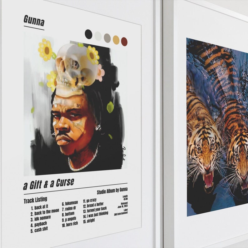 Gunna Digital Download Poster, a Gift & a Curse Album, Music Artist ...