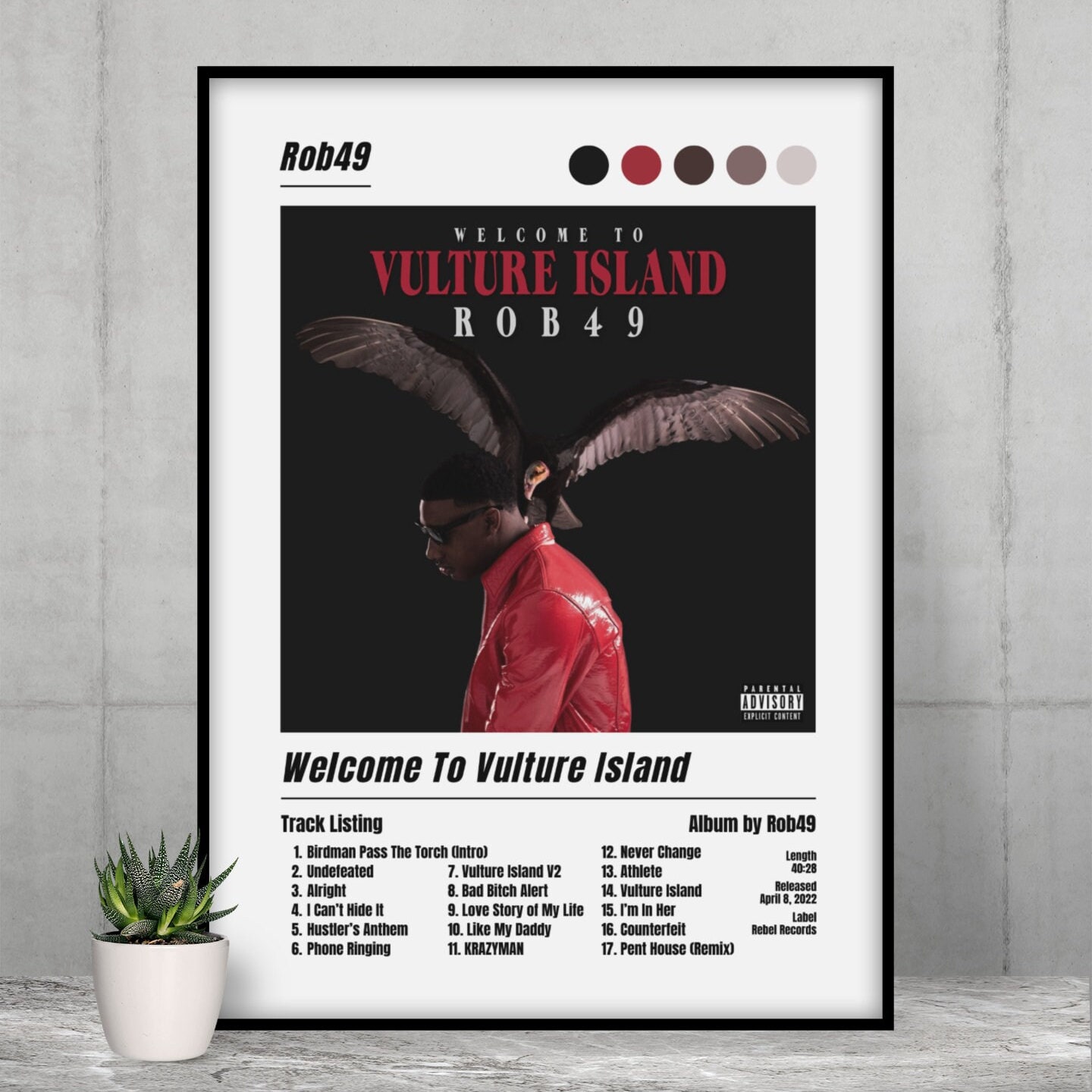 Rob49 Digital Download Poster, Welcome to Vulture Island Album, Music ...