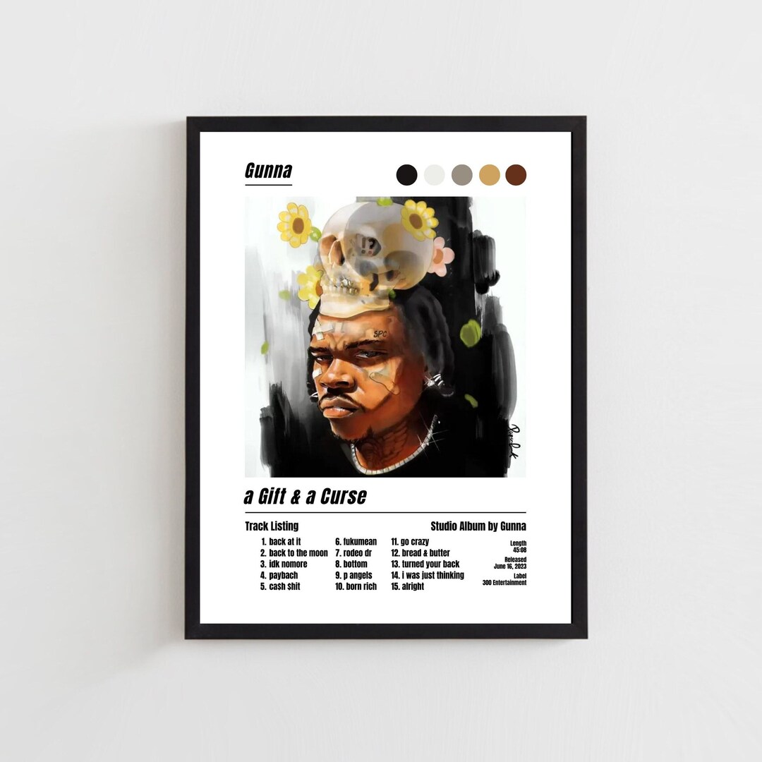 Gunna Digital Download Poster, a Gift & a Curse Album, Music Artist ...