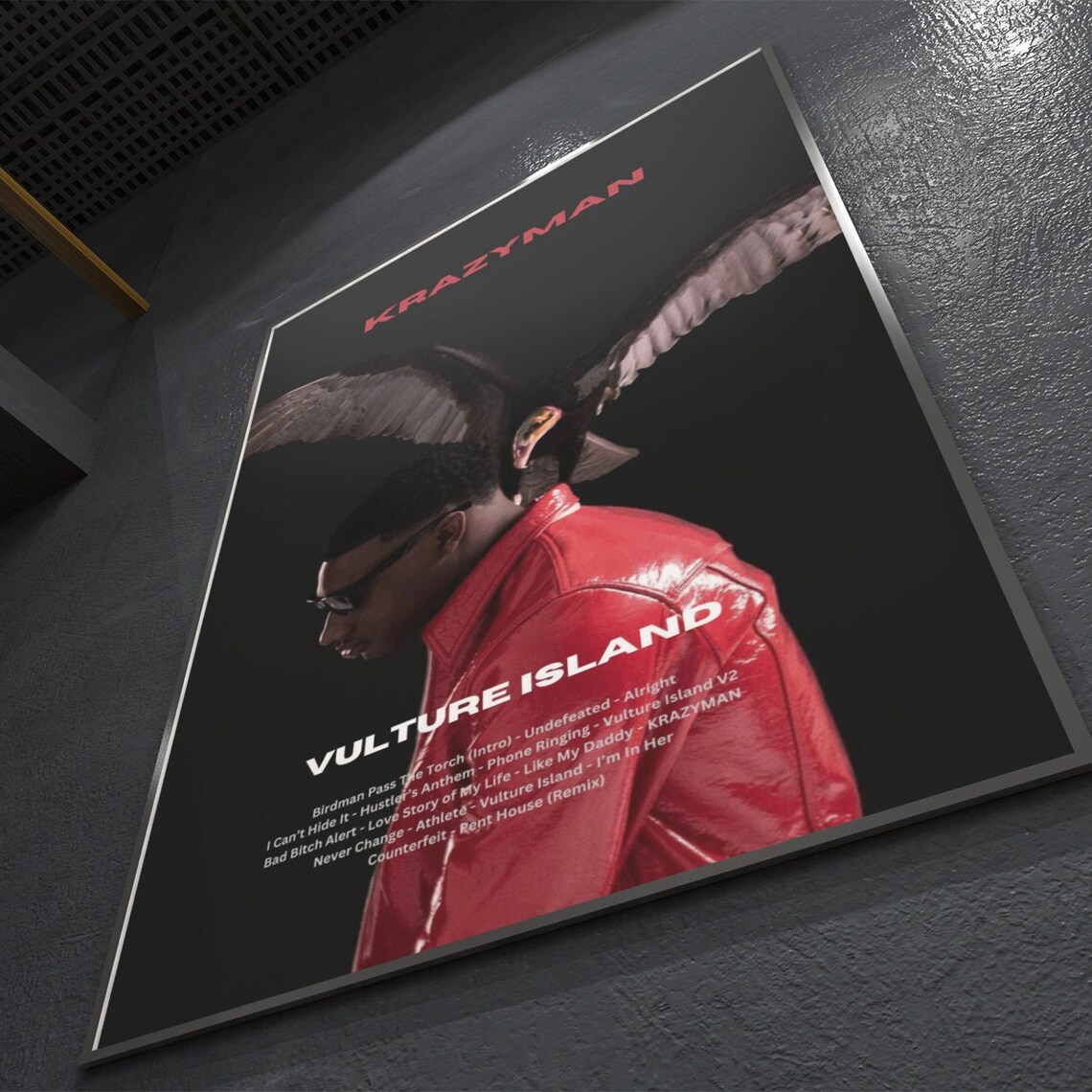 Rob49 KRAZYMAN Digital Download Poster, Welcome to Vulture Island Album ...
