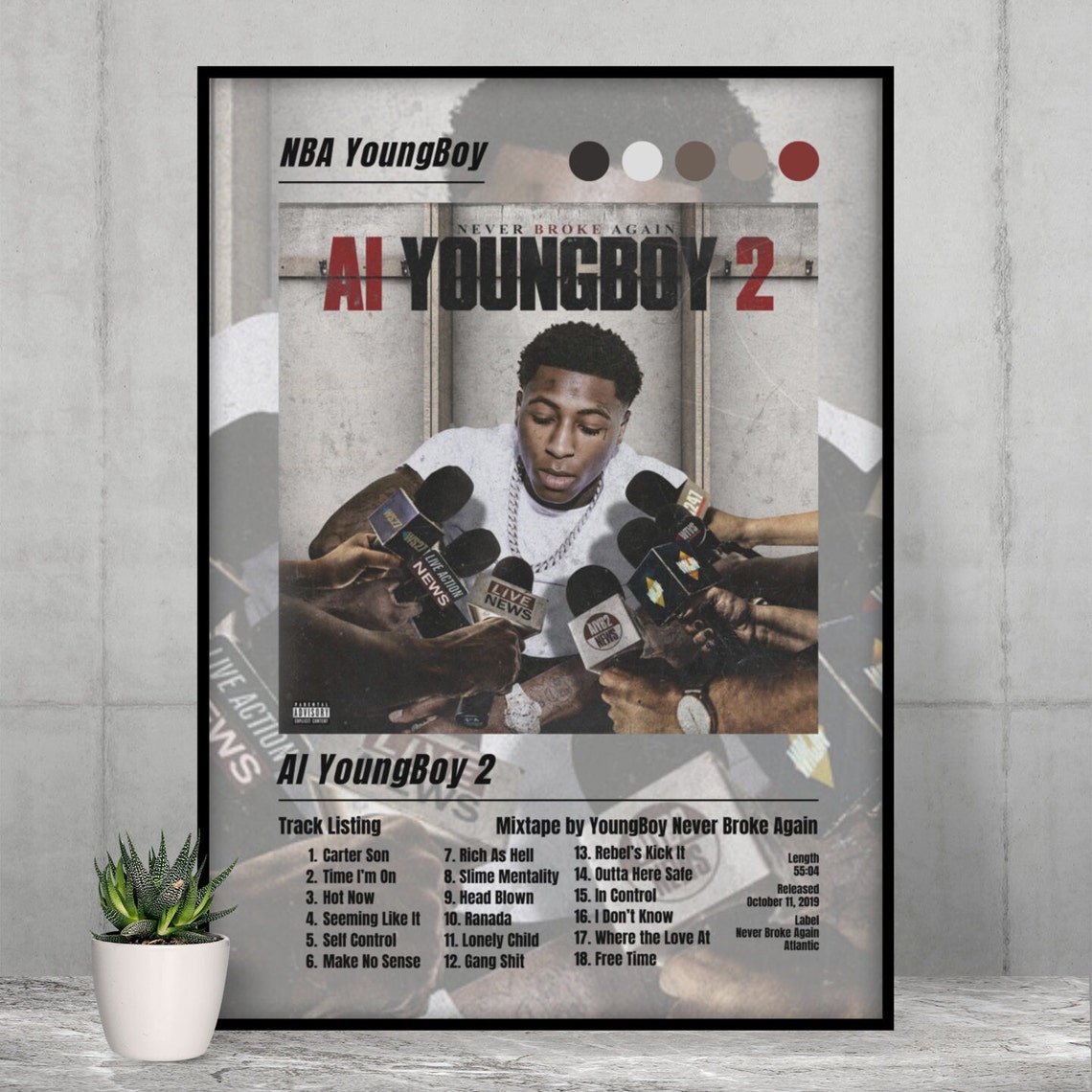NBA Youngboy Digital Download Poster, Youngboy Never Broke Again Poster ...