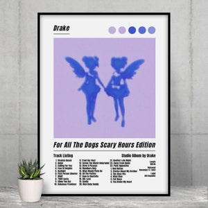 Drake Digital Download Poster, for All the Dogs Scary Hours Edition ...