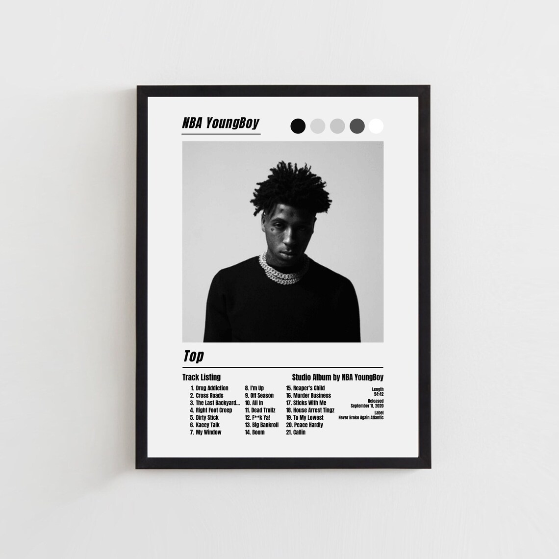 NBA Youngboy Digital Download Poster Top Album Music Artist - Etsy