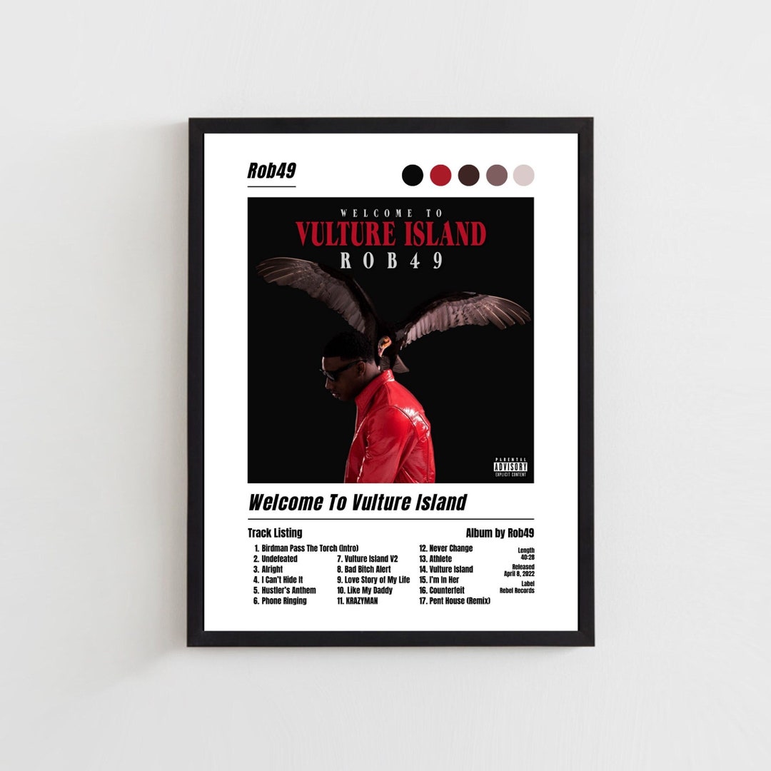 Rob49 Digital Download Poster, Welcome to Vulture Island Album, Music ...