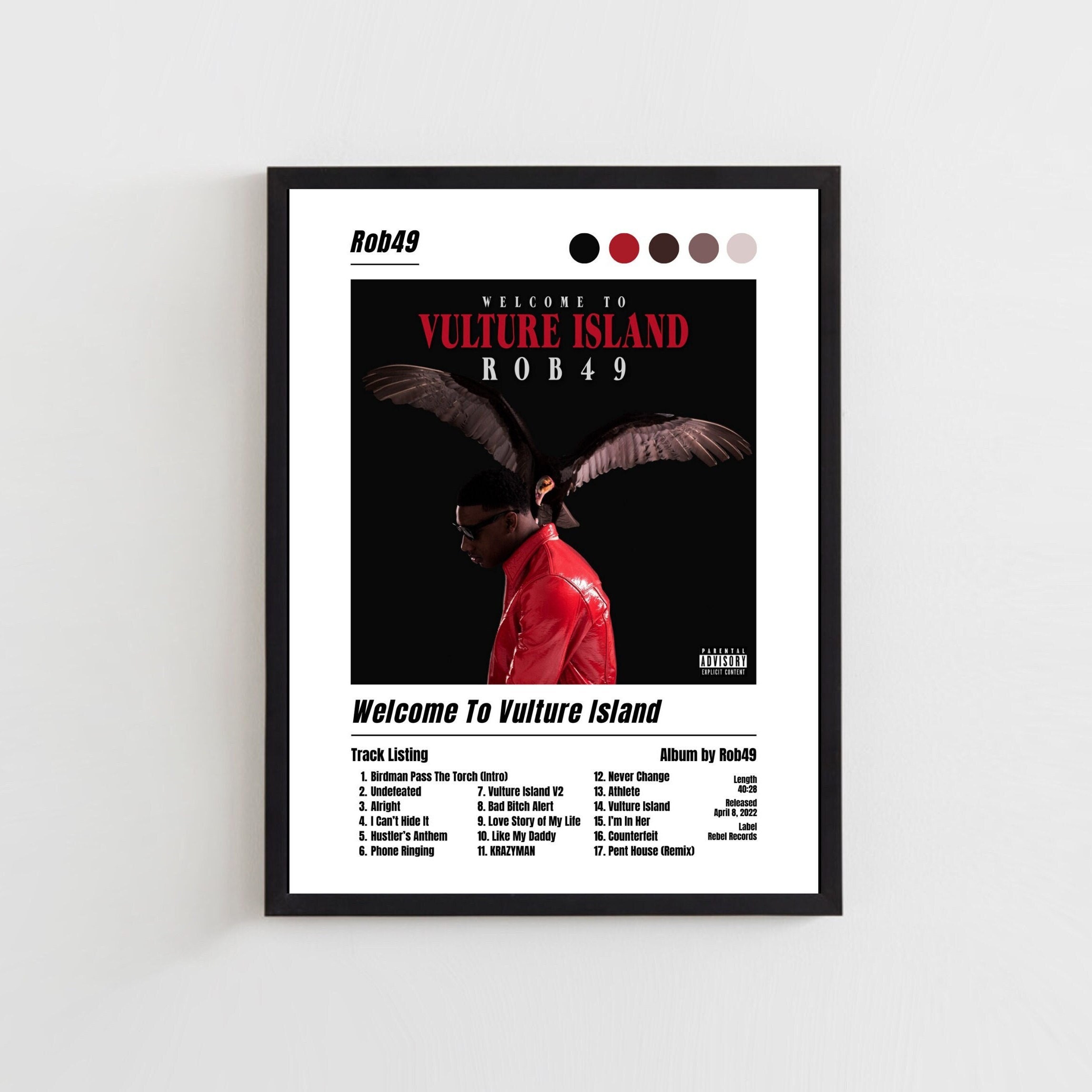 Rob49 Digital Download Poster, Welcome to Vulture Island Album, Music ...