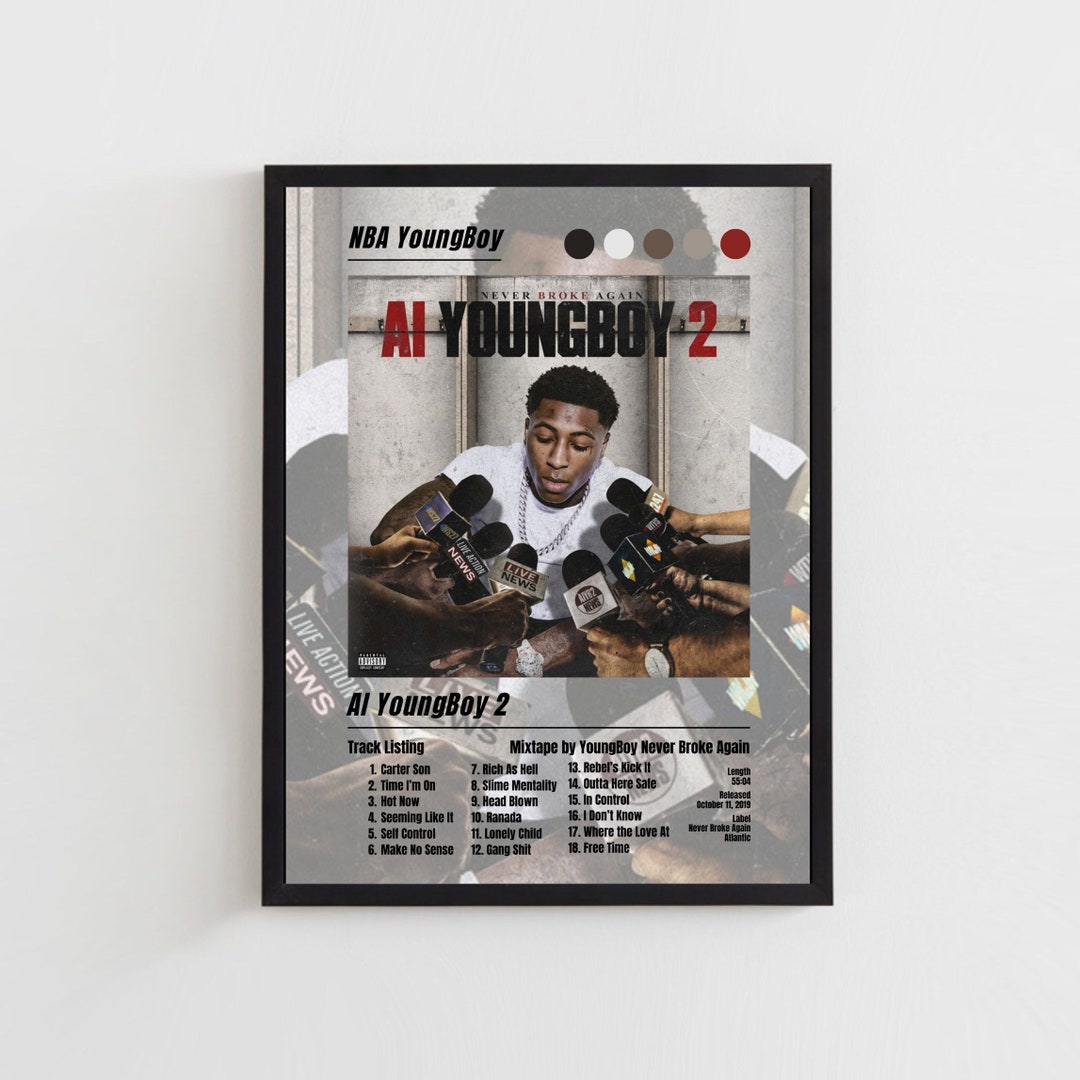 NBA Youngboy Digital Download Poster, Youngboy Never Broke Again Poster ...