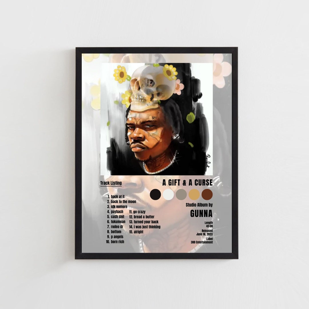 NEW Gunna Digital Download Poster, a Gift & a Curse Album, Music Artist ...