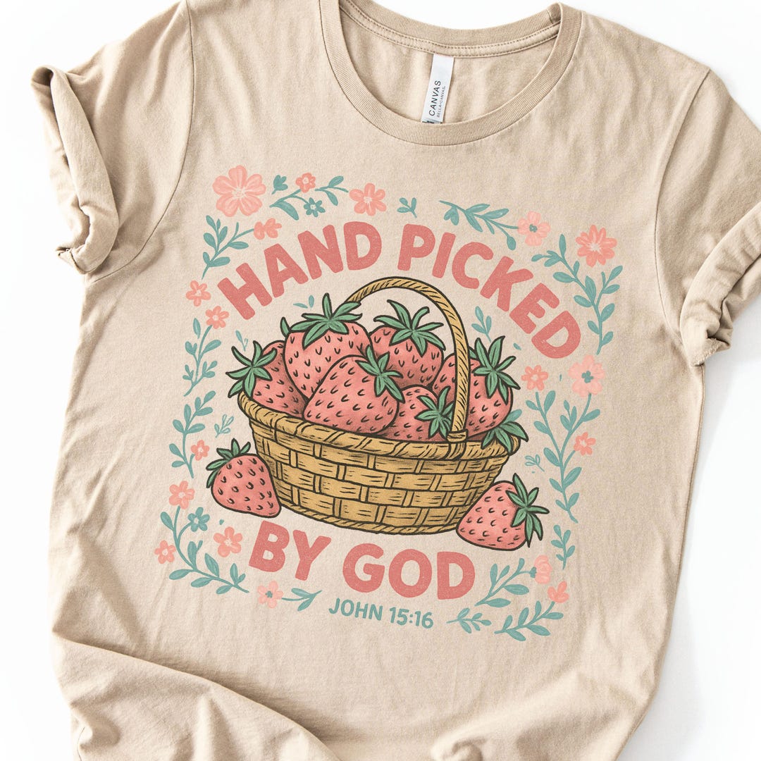 Hand Picked by God PNG, Strawberry Summer Sublimation PNG, Hand Picked ...