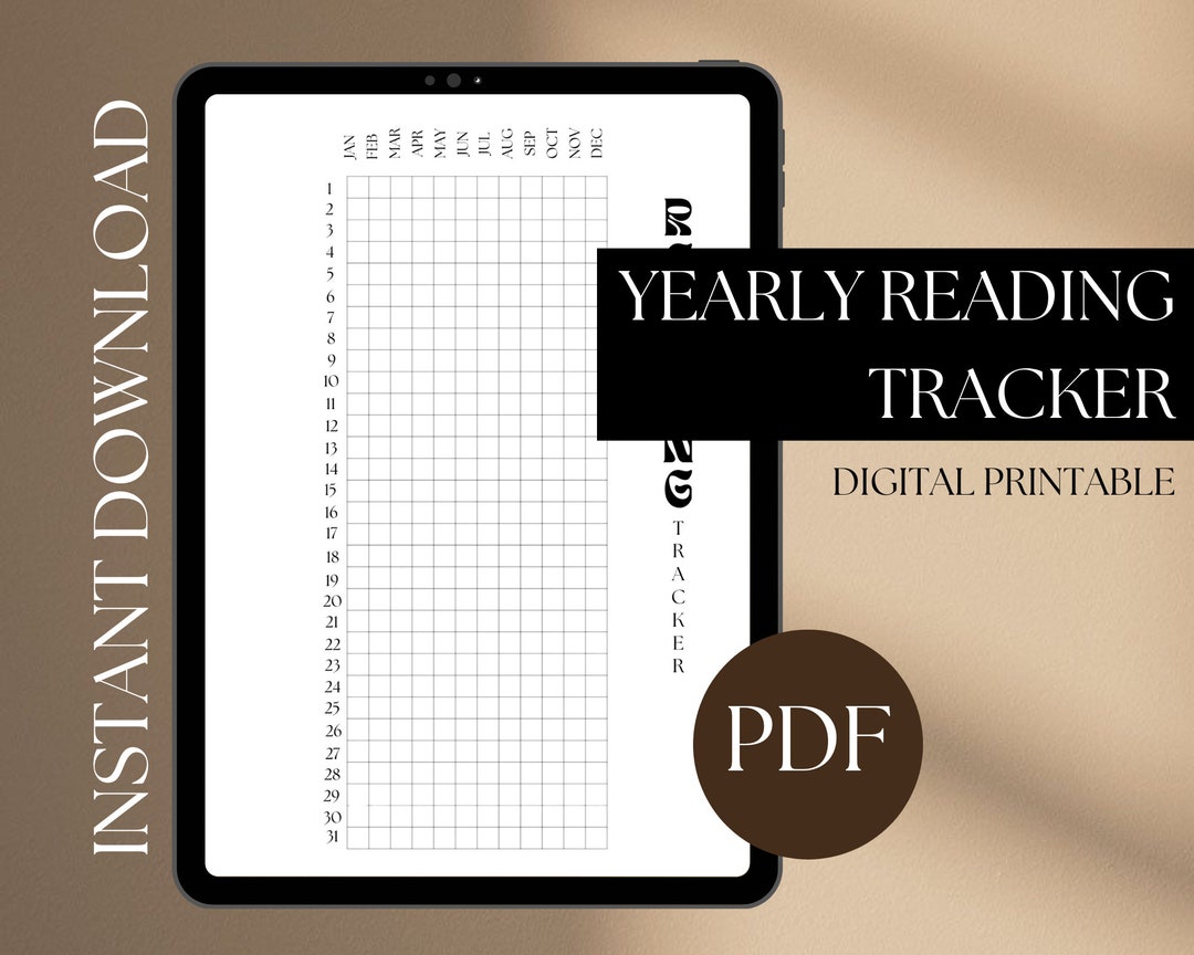 Reading Tracker / Book Log, Reading Habits Overview, Printable Tracker ...