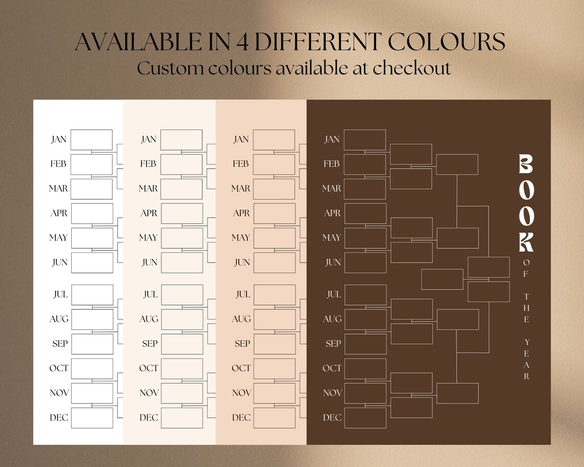 Book of the Year // Favourite Book, Book Journal Printable, Digital ...