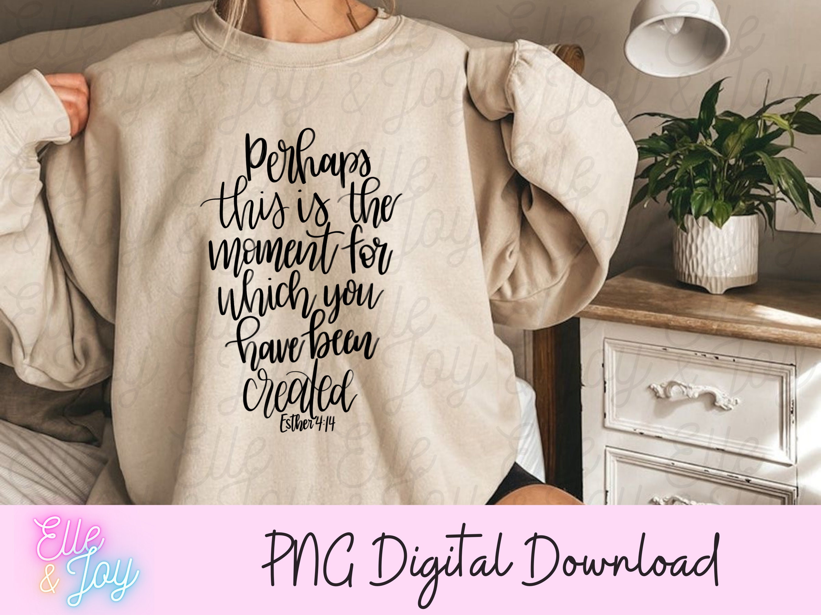 Esther 4:14 PNG // Christian Png Cute Png Esther Design Png Digital ...