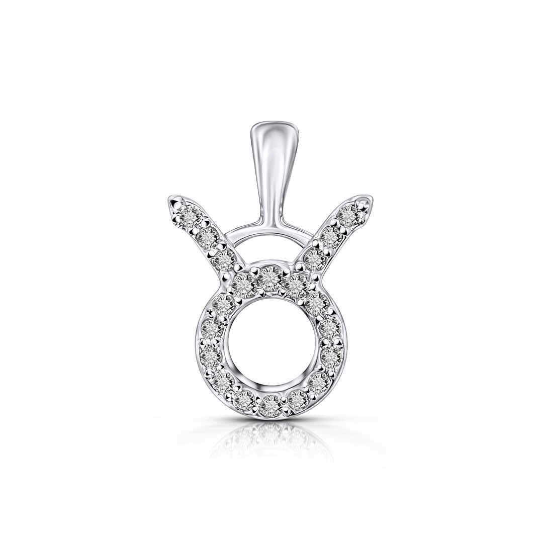 Moissanite Zodiac Sign Astrology Taurus Pendant | Naki Tech Small ...