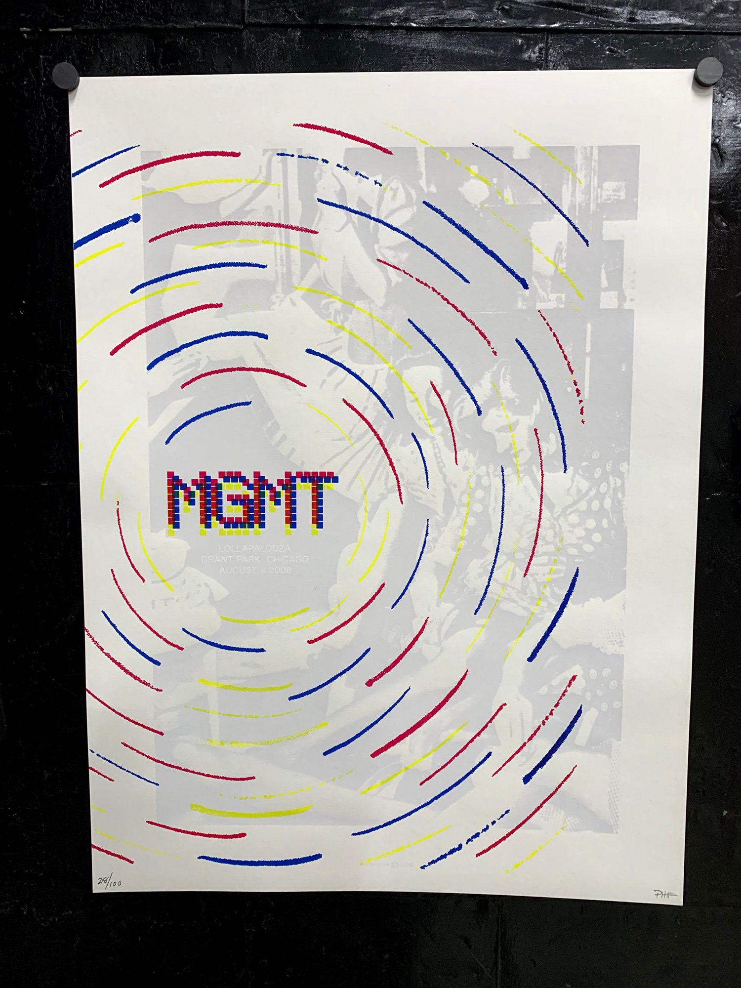 MGMT Lollapalooza August 2008 Limited Edition Gig Poster by Powerhouse ...