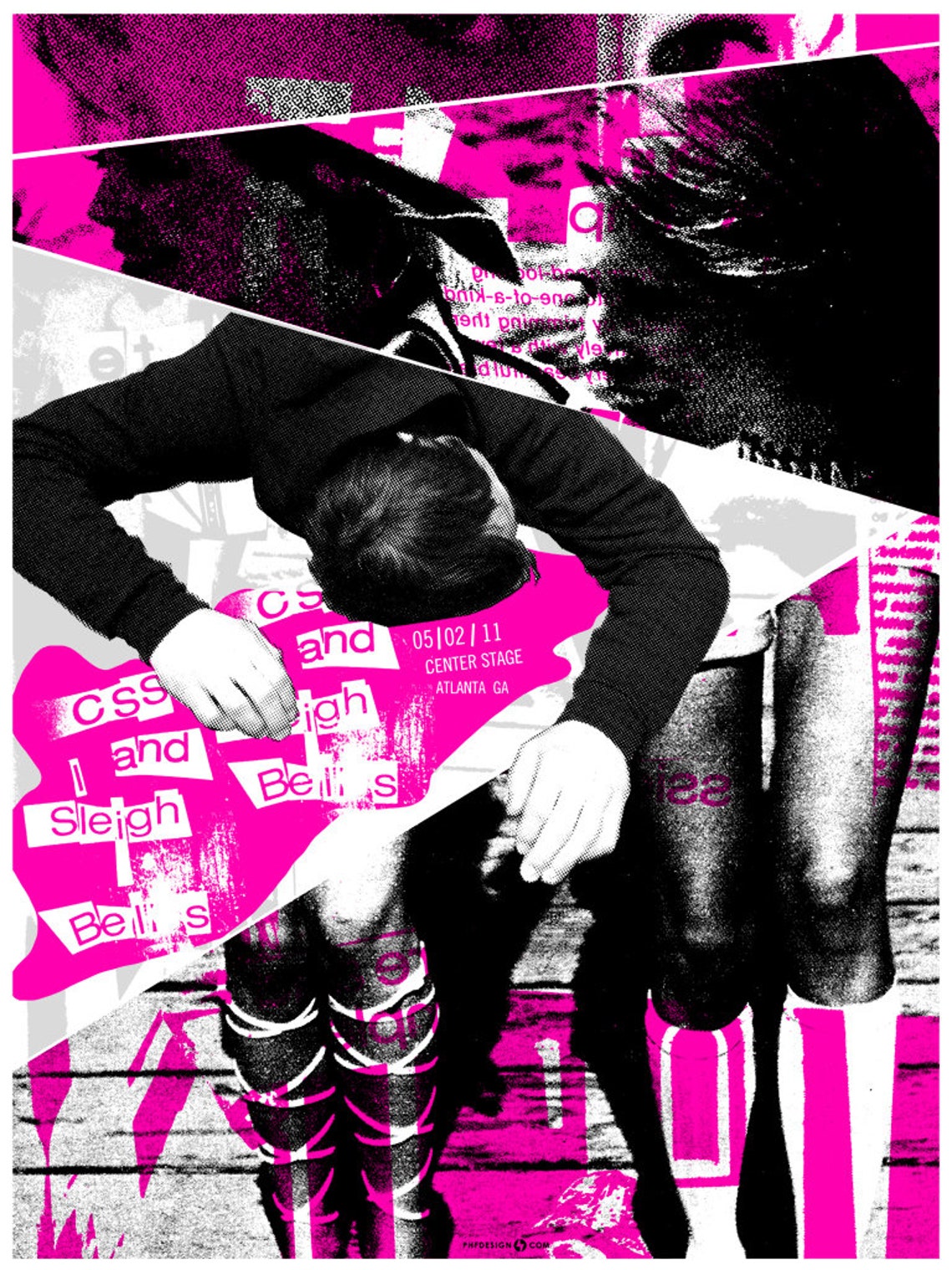 CSS and Sleigh Bells May 2011 Limited Edition Gig Poster by Powerhouse ...