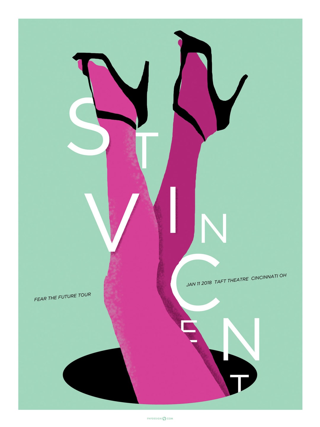 St. Vincent January 2018 Limited Edition Gig Poster by Powerhouse ...