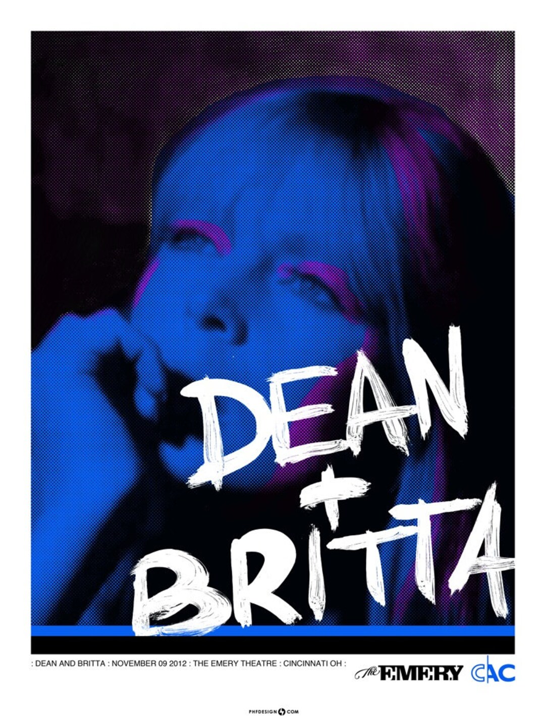 Dean & Britta November 2012 Limited Edition Gig Poster by Powerhouse ...