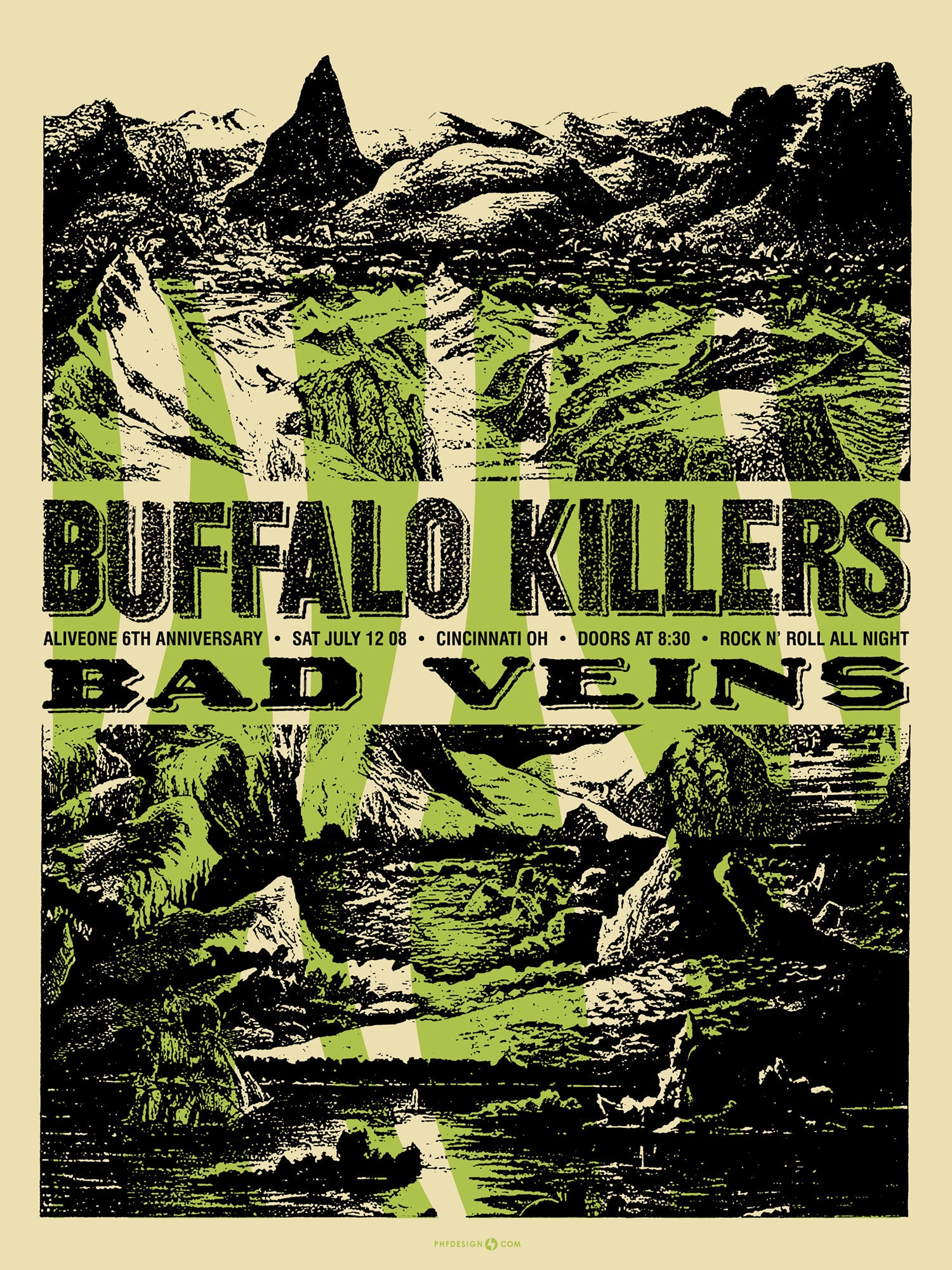 Buffalo Killers and Bad Veins July 2008 Limited Edition Gig Poster by ...