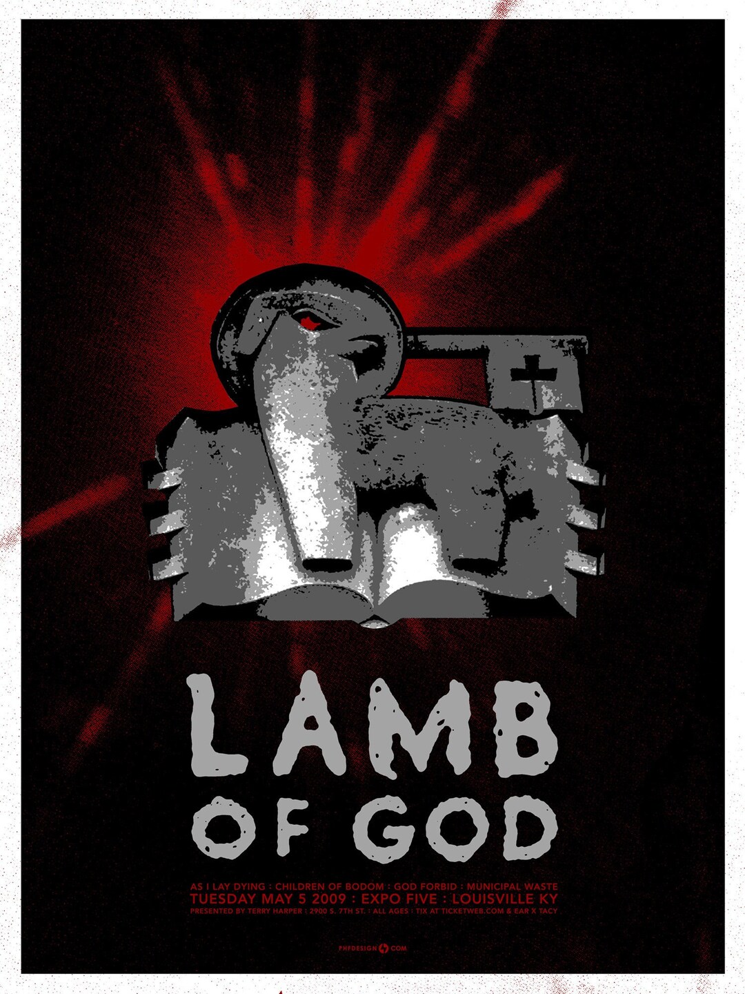 Lamb of God May 2009 Limited Edition Gig Poster by Powerhouse Factories ...