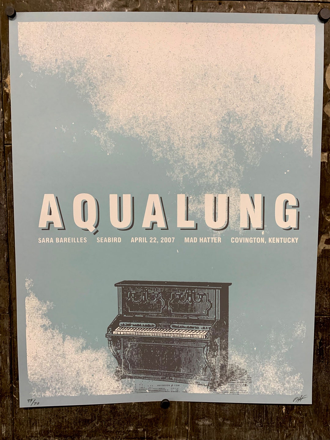 Aqualung April 2007 Limited Edition Gig Poster by Powerhouse Factories ...