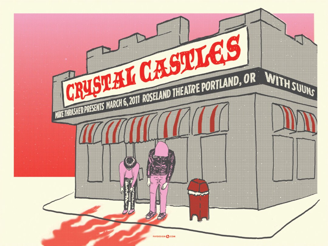 Crystal Castles March 2011 Limited Edition Gig Poster by Powerhouse ...